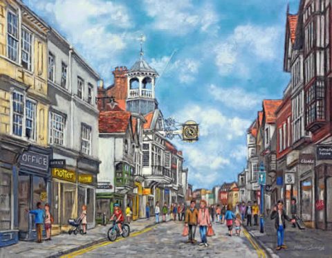 High Street, Guildford – Malcolm Surridge – Artist – Landscape Painting ...