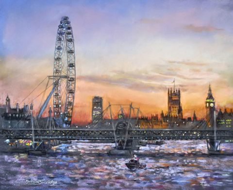 London Eye – Westminster Sunset – Malcolm Surridge – Artist – Landscape ...