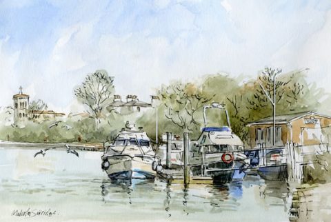 Thames Boats – Malcolm Surridge – Artist – Pen and Ink Drawings ...