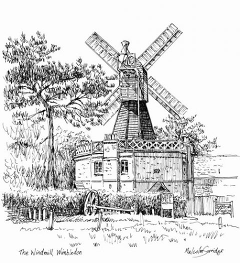 Wimbledon Windmill – London – Malcolm Surridge – Artist – Landscape ...