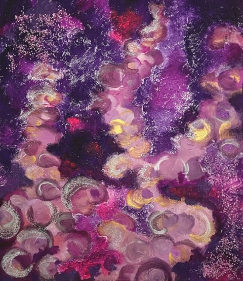 Amanda Williams Esher Surrey Abstract Acrylic Artist – Purple ...